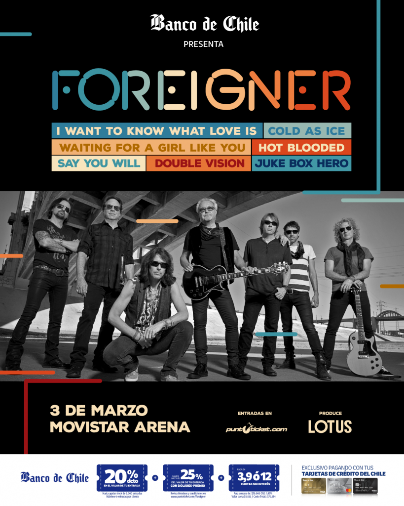 Foreigner fijó regreso a Chile para el próximo año — Radio Concierto Chile