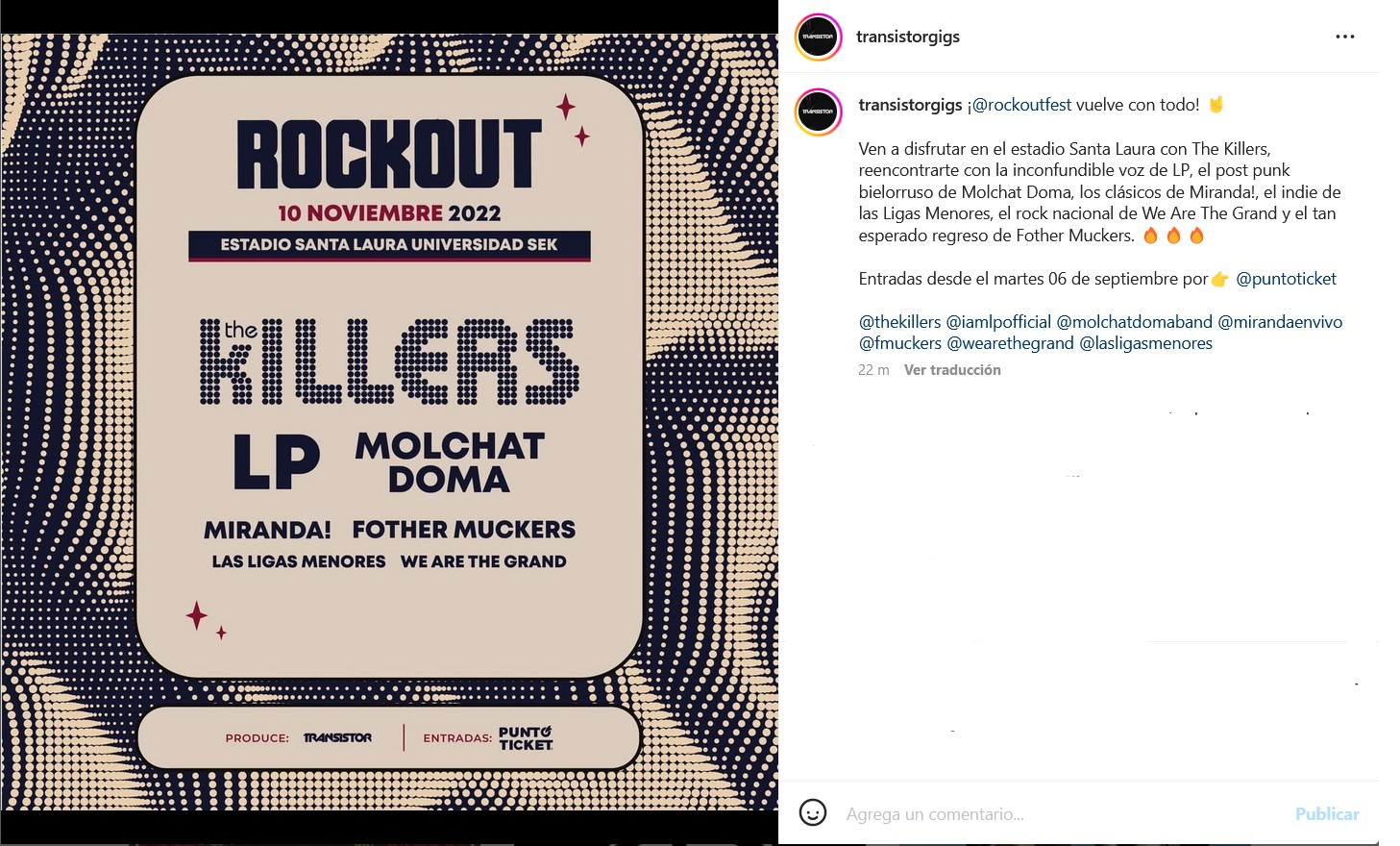 Festival RockOut traerá de vuelta a The Killers y LP — Radio Concierto ...