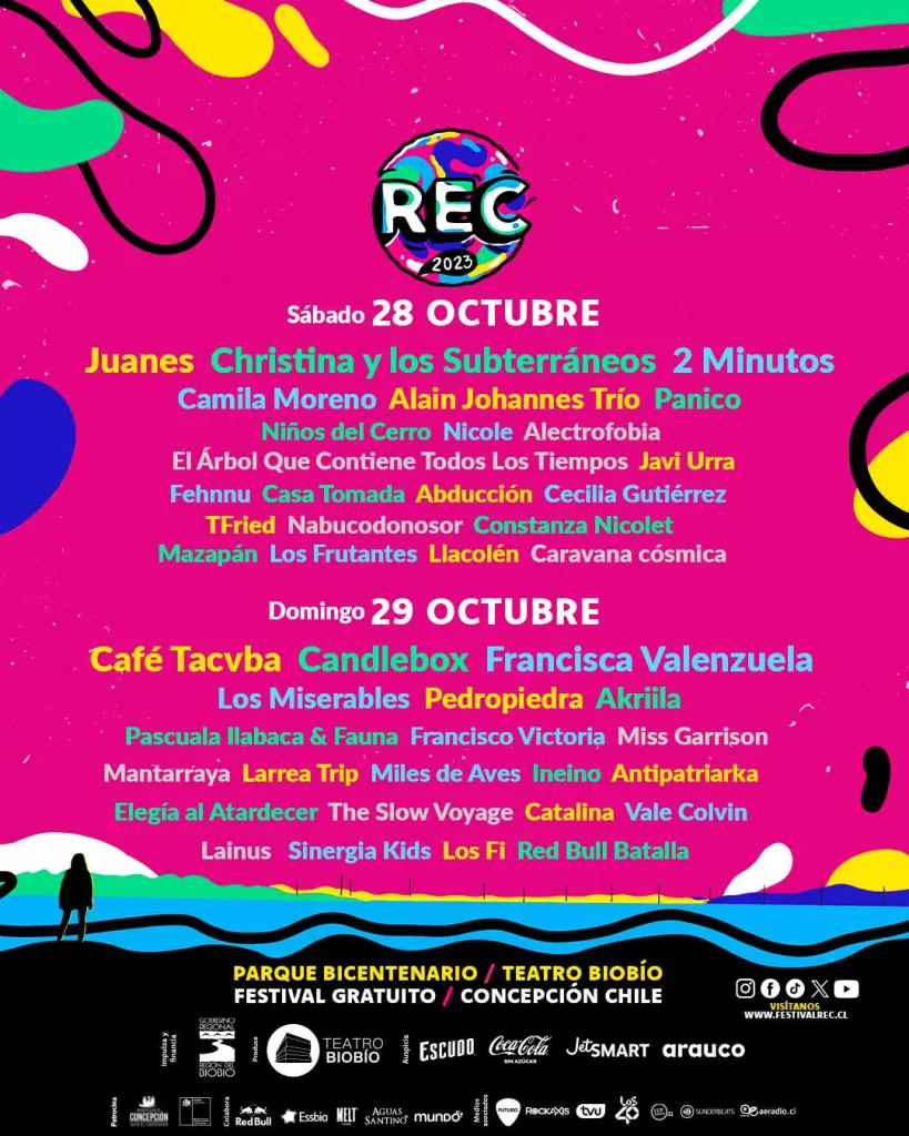 REC 2023: Line up diario, artistas y todo lo que necesitas saber para el festival en Concepción ...