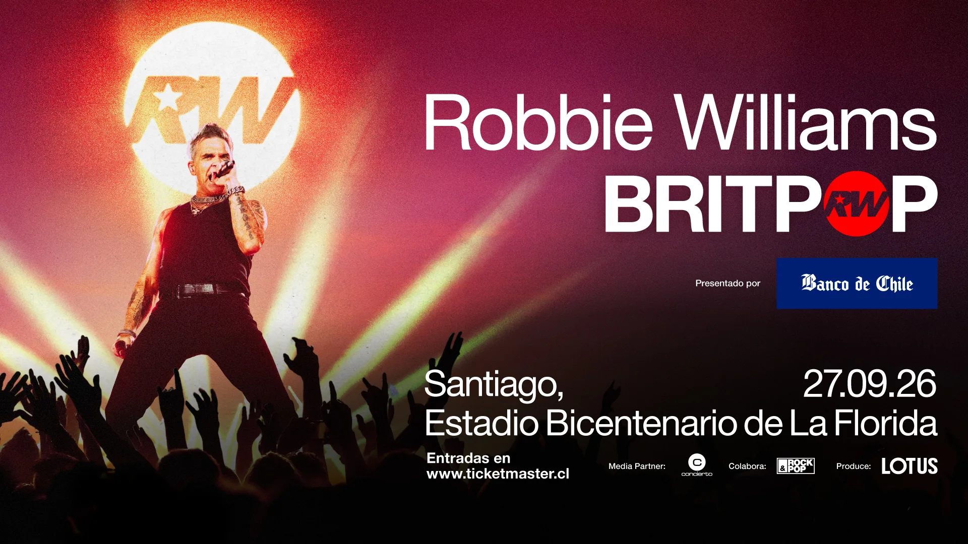Robbie Williams en Chile 2026: comienza la preventa de entradas para su ...